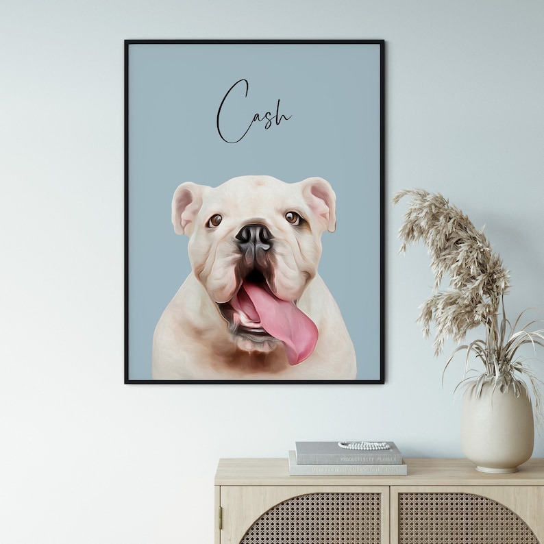 Custom Pet Photo Portrait Poster Personalized Dog Poster Pet - Etsy
