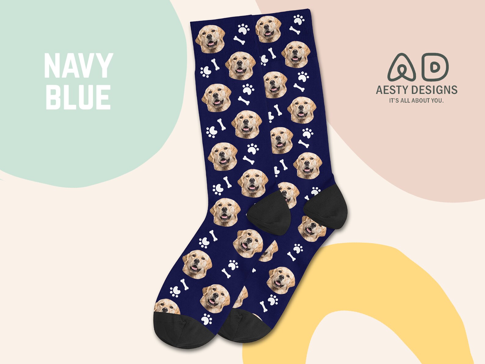 Custom Dog Socks Personalized Pet Photo Socks Dog Face Photo - Etsy