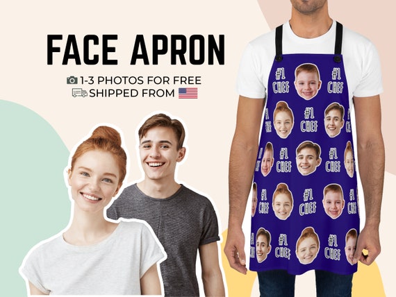 Personalized Face Apron Custom Photo Apron Funny Face | Etsy