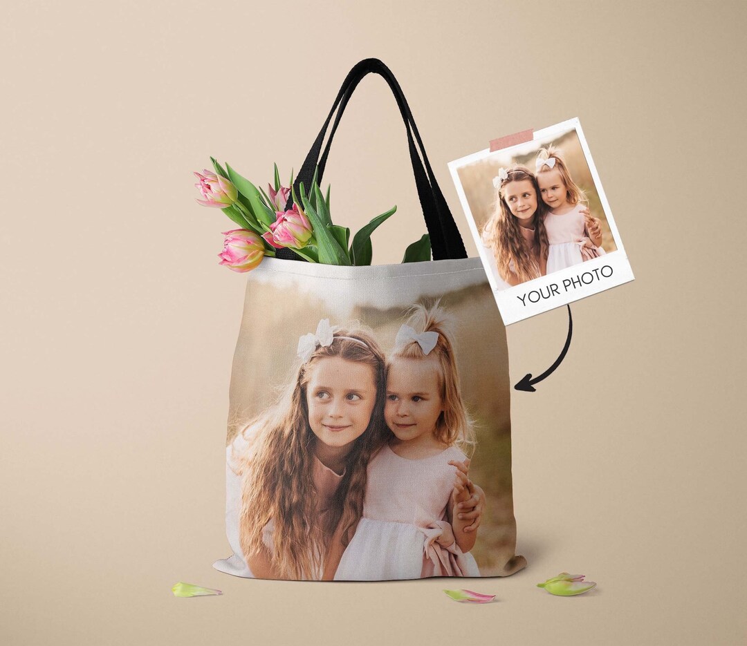 Custom Photo Tote Bag, Print Any Picture Bag, Personalized Photo Bag ...