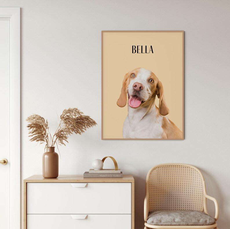 Custom Pet Photo Portrait Poster Personalized Dog Poster Pet - Etsy