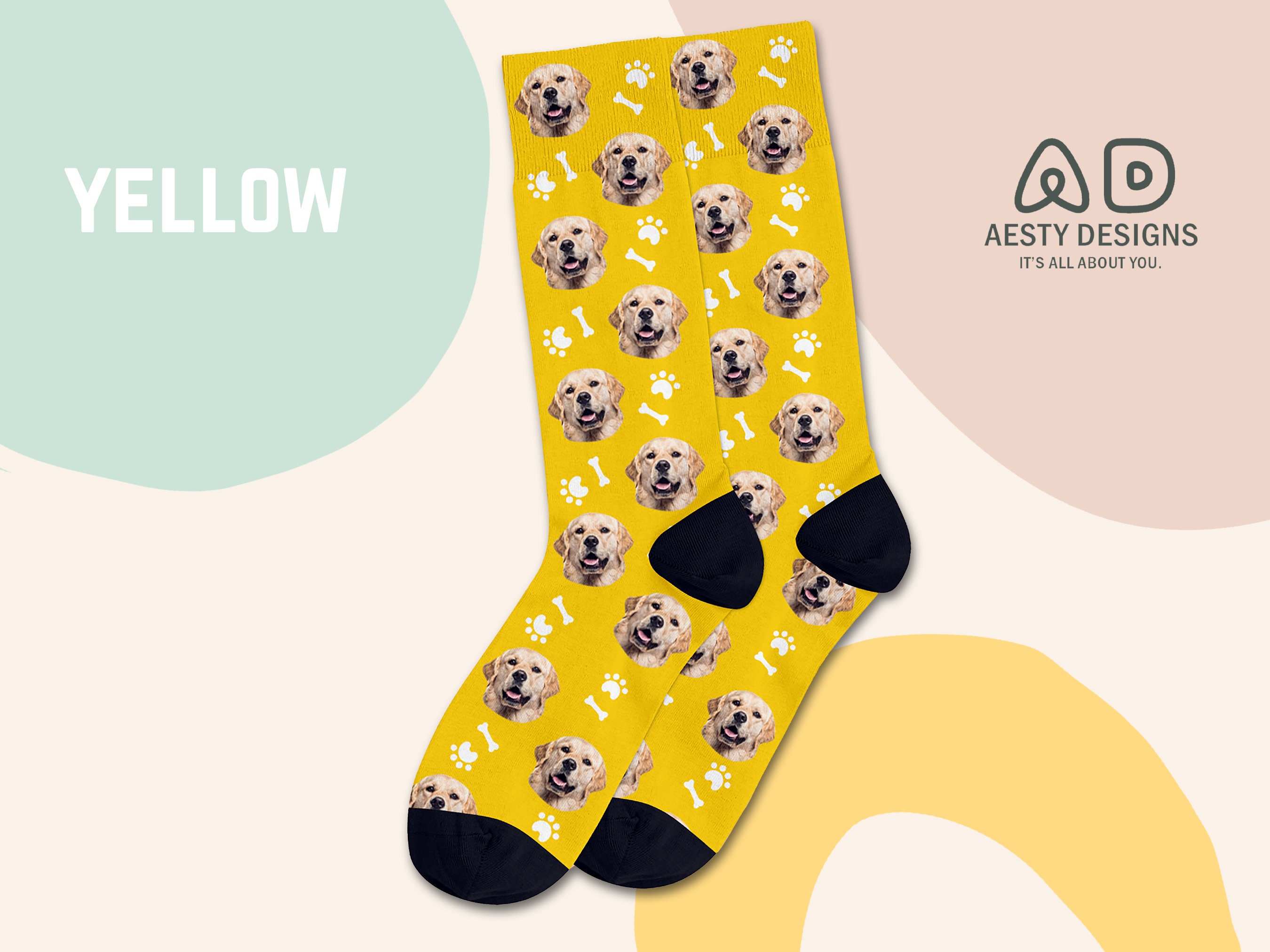 Custom Dog Socks Personalized Pet Photo Socks Dog Face Photo - Etsy