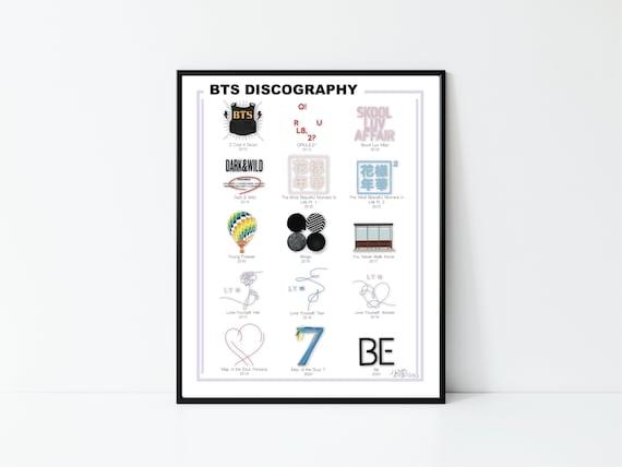 BTS Album Discography Digital Print | Etsy