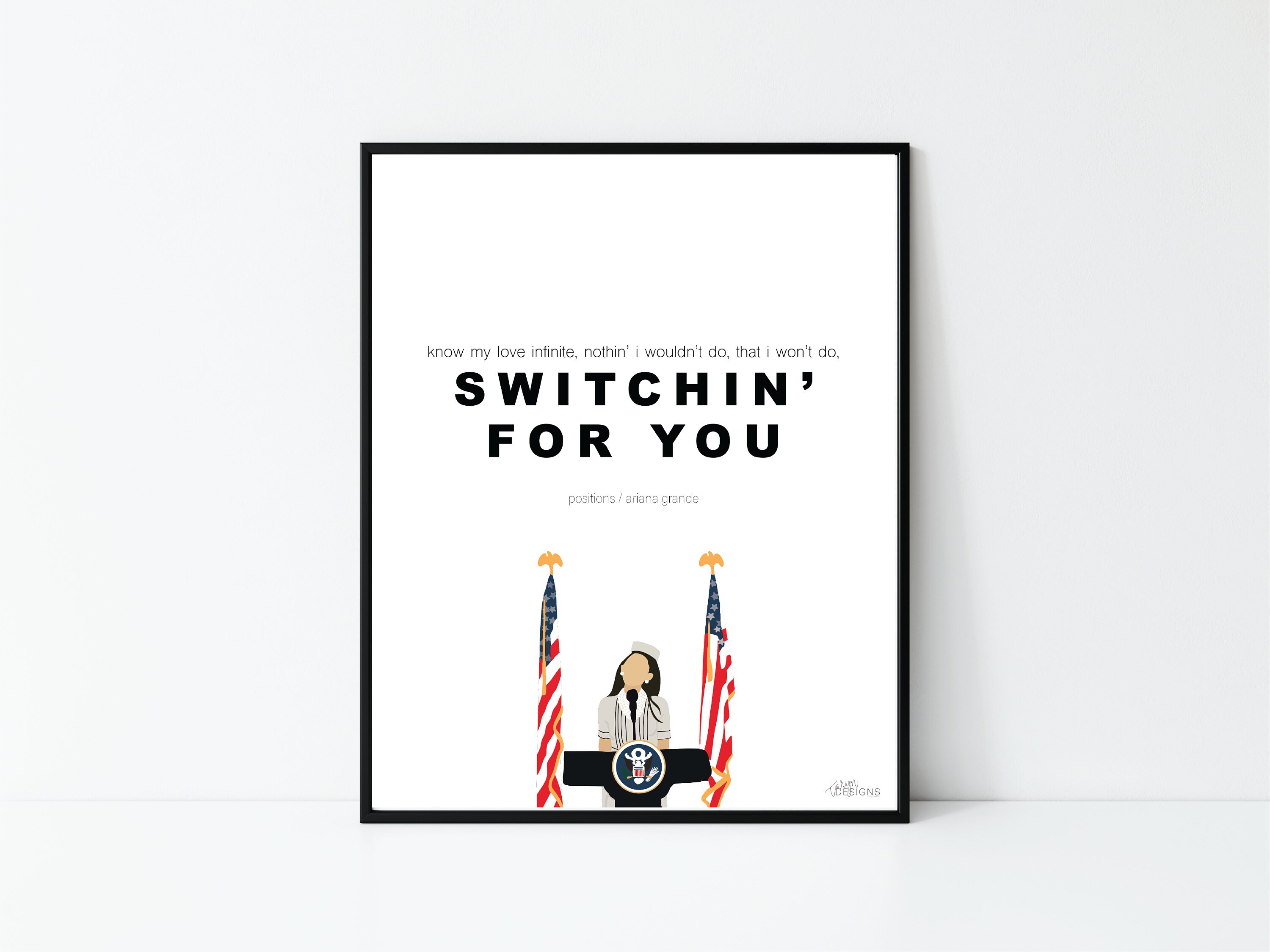 Ariana Grande Positions Lyric Digital Print - Etsy
