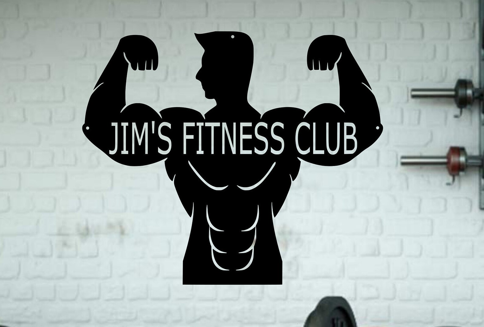 Personalized Fitness Gym Sign, Metal Home Gym Decor, Custom Workout ...