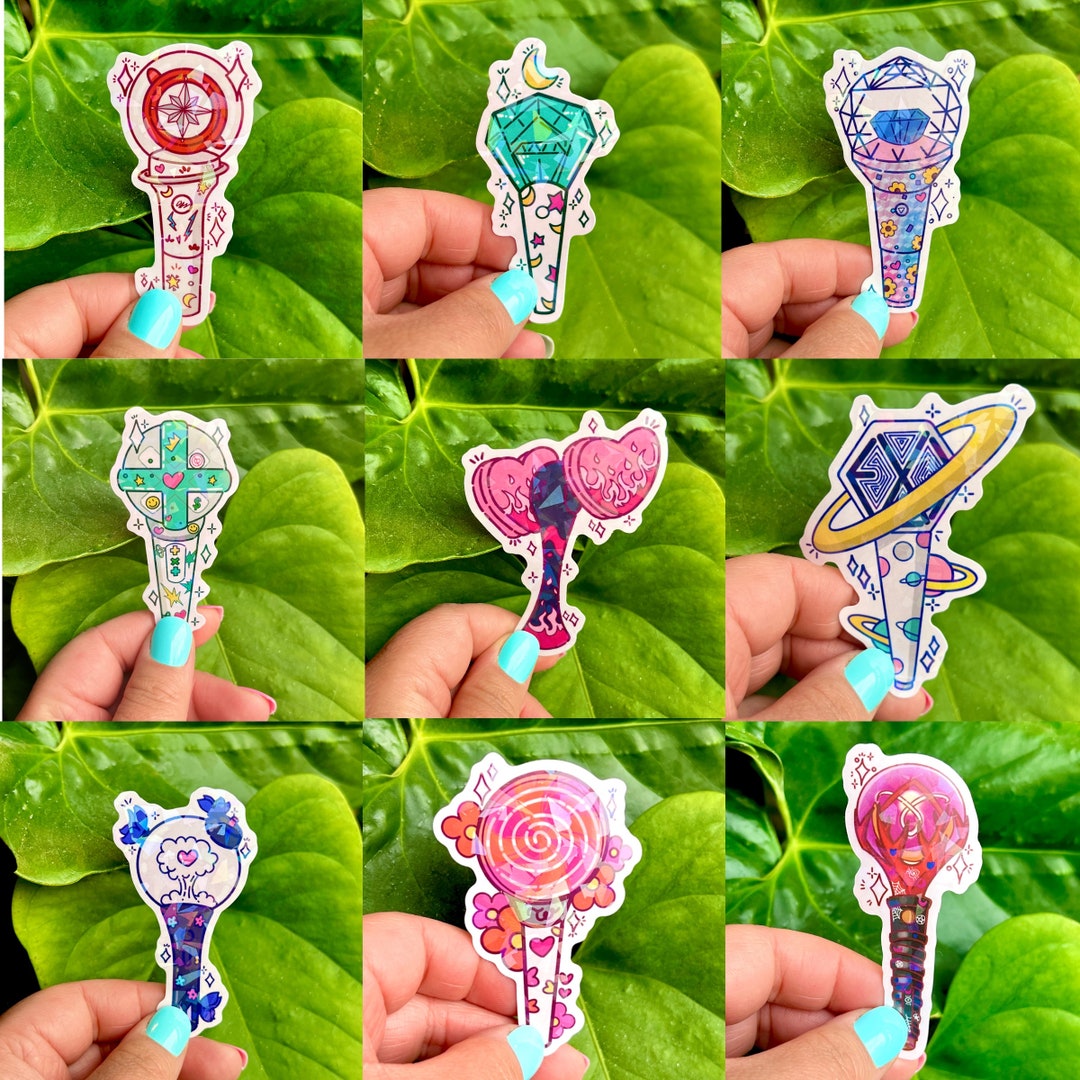 K-pop Lightstick Stickers BTS SVT SKZ Twice Black Pink Stray Kids ...