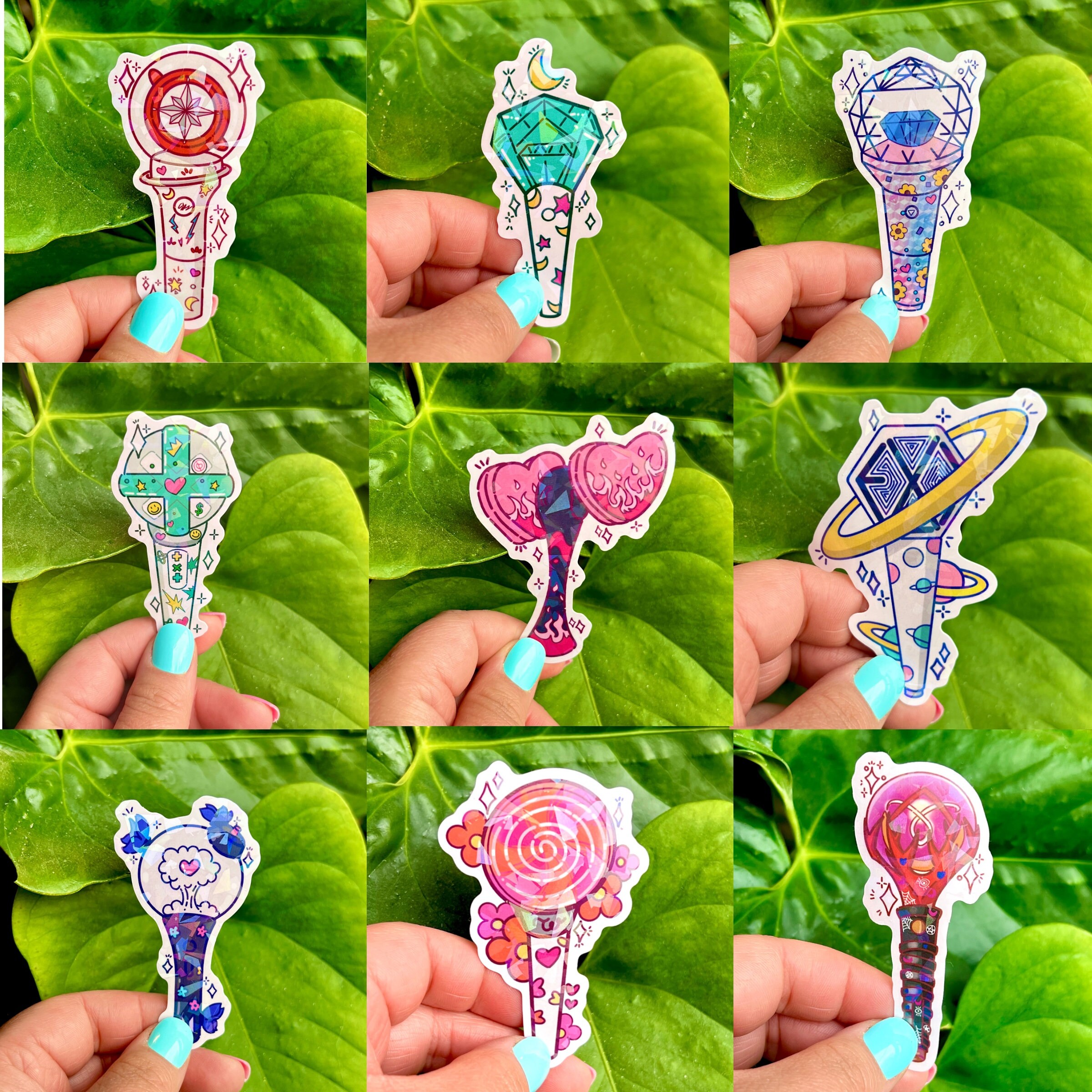 K-pop Lightstick Stickers BTS SVT SKZ Twice Black Pink Stray Kids ...