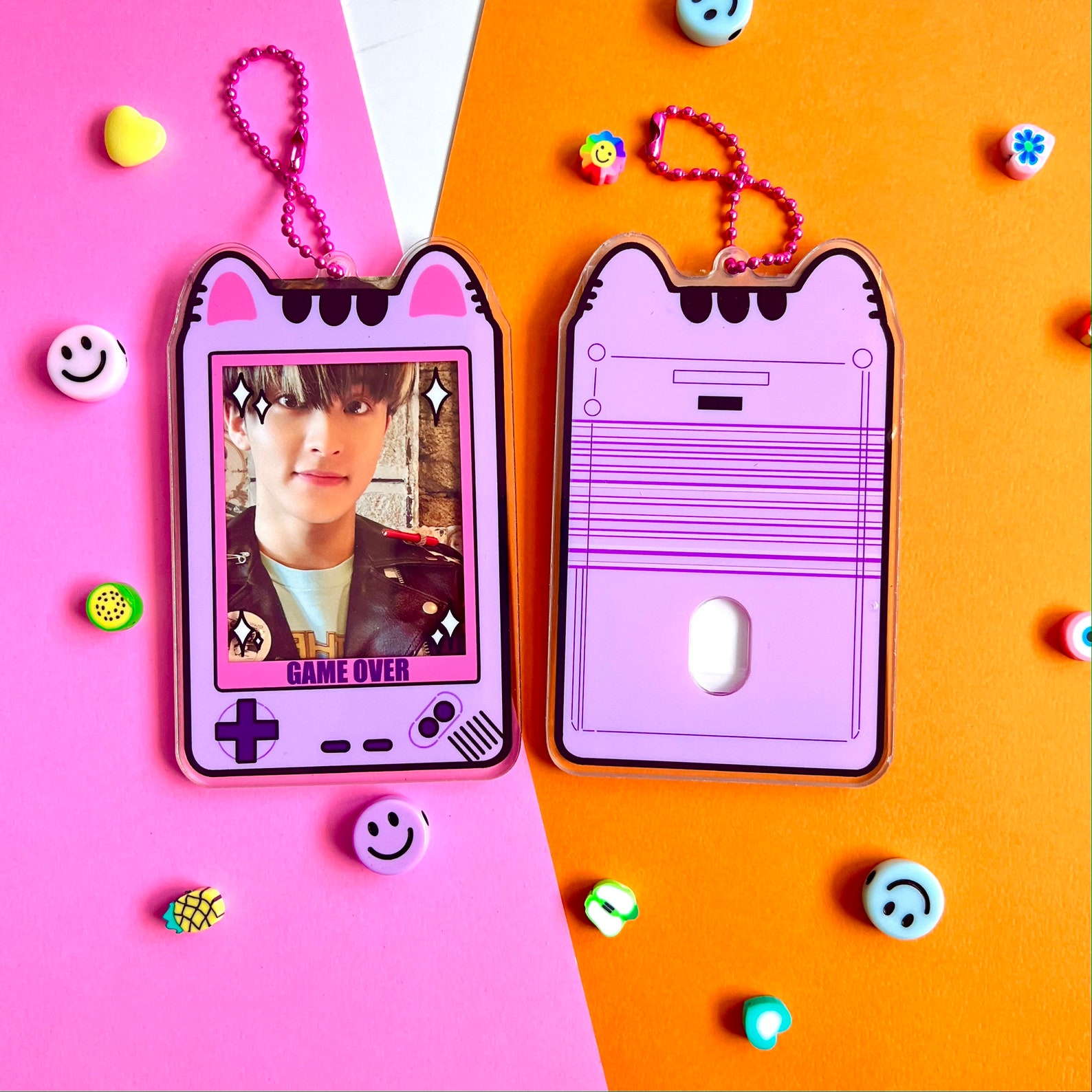 K-pop Idol Photocard Holder Keychain | Cute Top Loaders | Kawaii ...