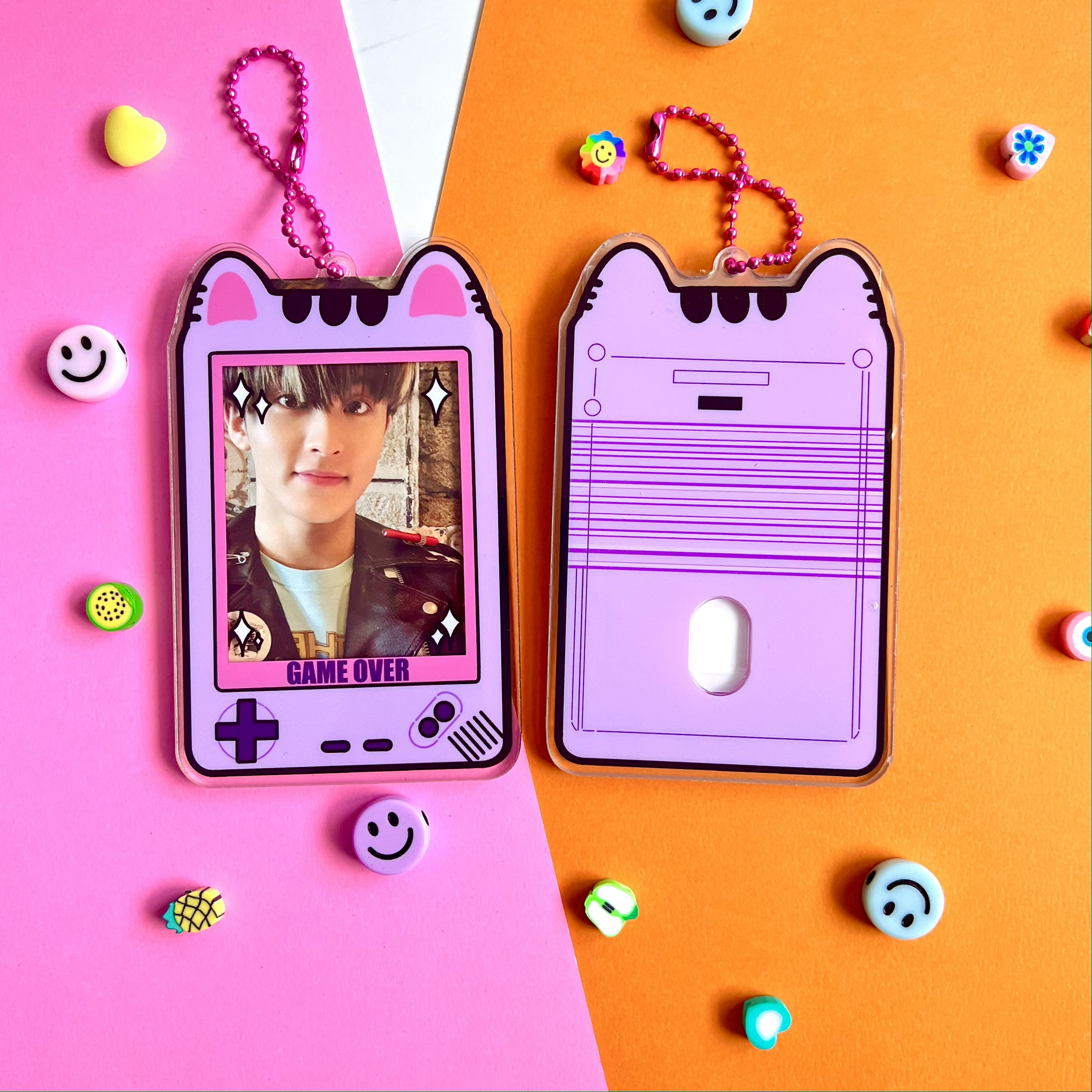 K-pop Idol Photocard Holder Keychain | Cute Top Loaders | Kawaii ...