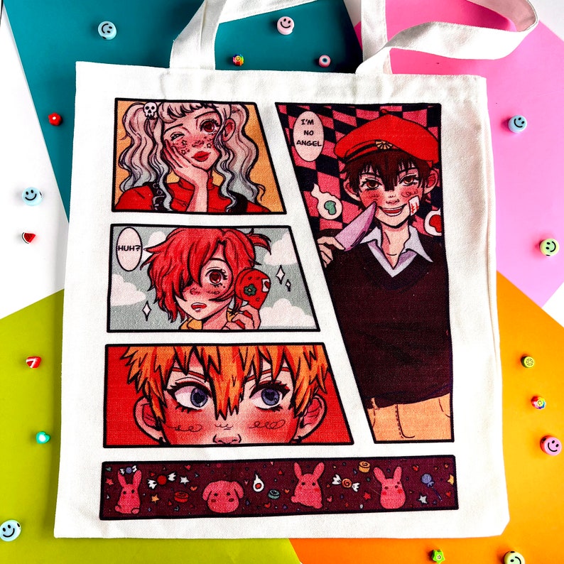 Color Anime Inspired Tote Bags JJK CSM TBHK Gift Totoro Haku Inumaki ...