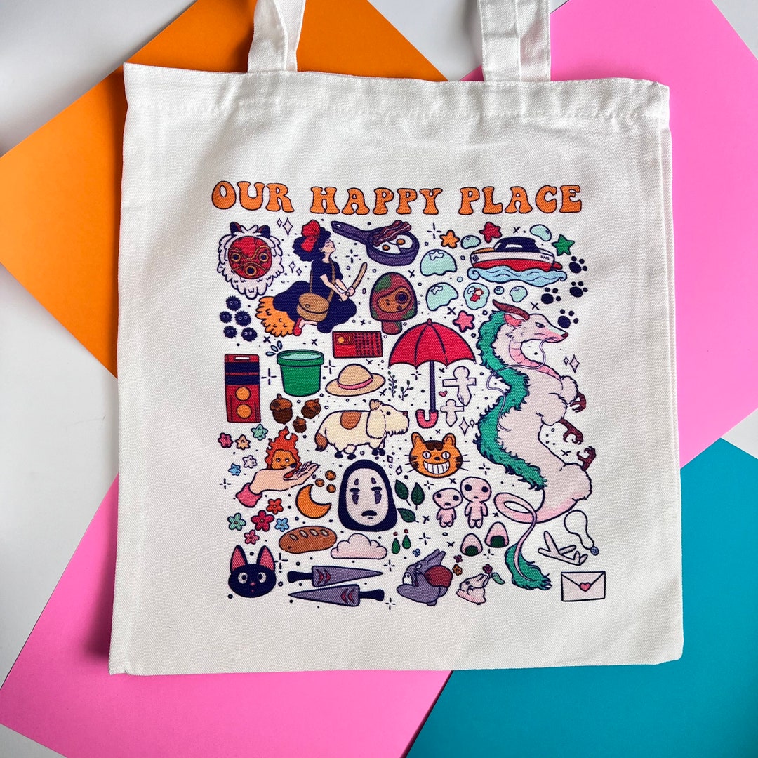 Color Anime Inspired Tote Bags | JJK | CSM | TBHK | Gift | Totoro ...
