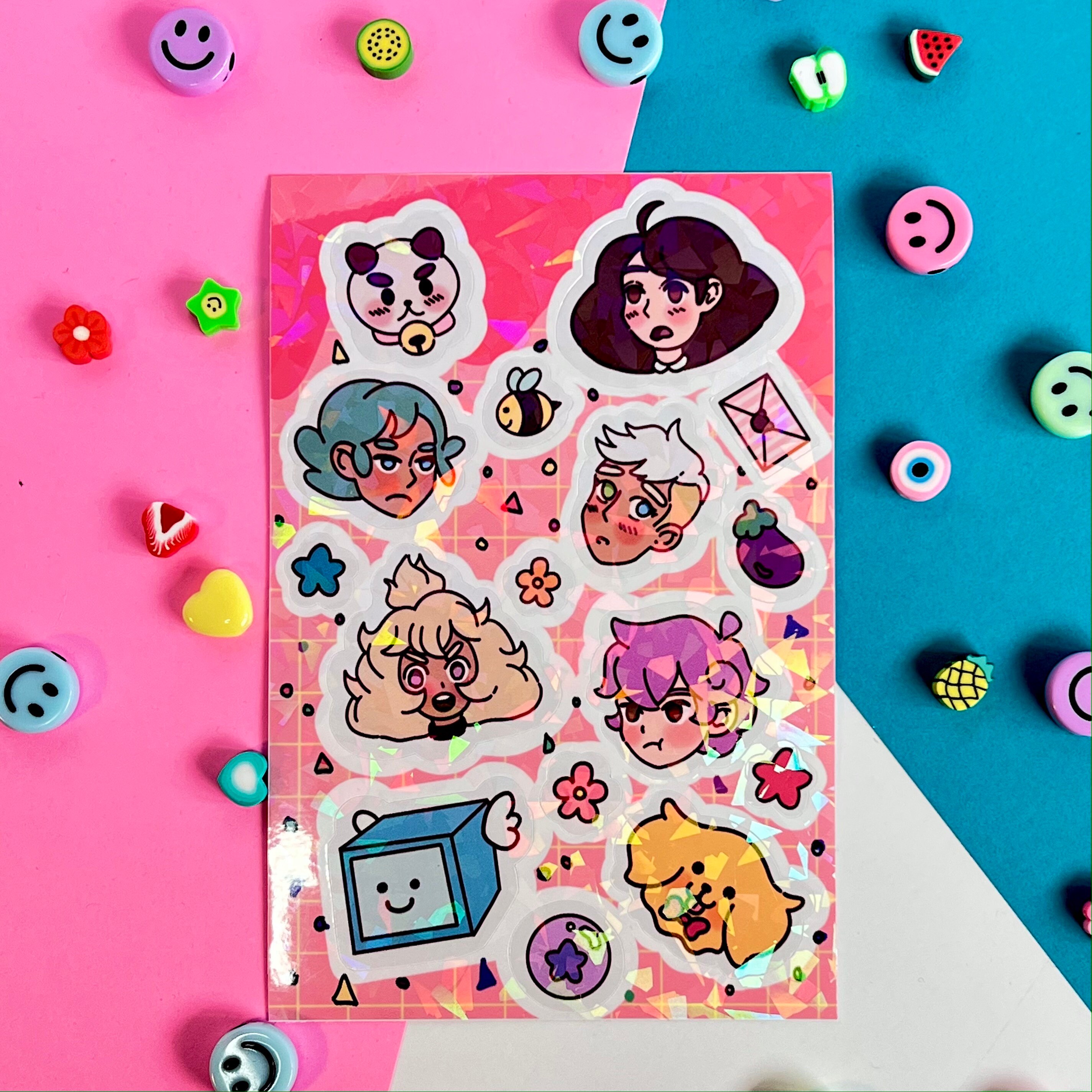 Anime Inspired Sticker Sheets Bee Puppy Cat ATLA JJK Spy Fam Demon Kny ...