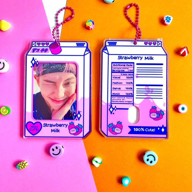 K-pop Idol Photocard Holder Keychain | Cute Top Loaders | Kawaii ...