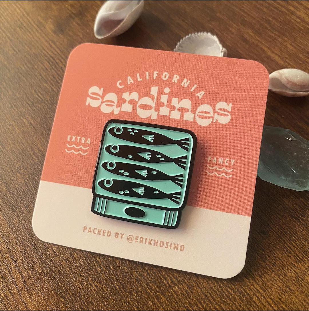 Sardine Enamel Pin - Etsy