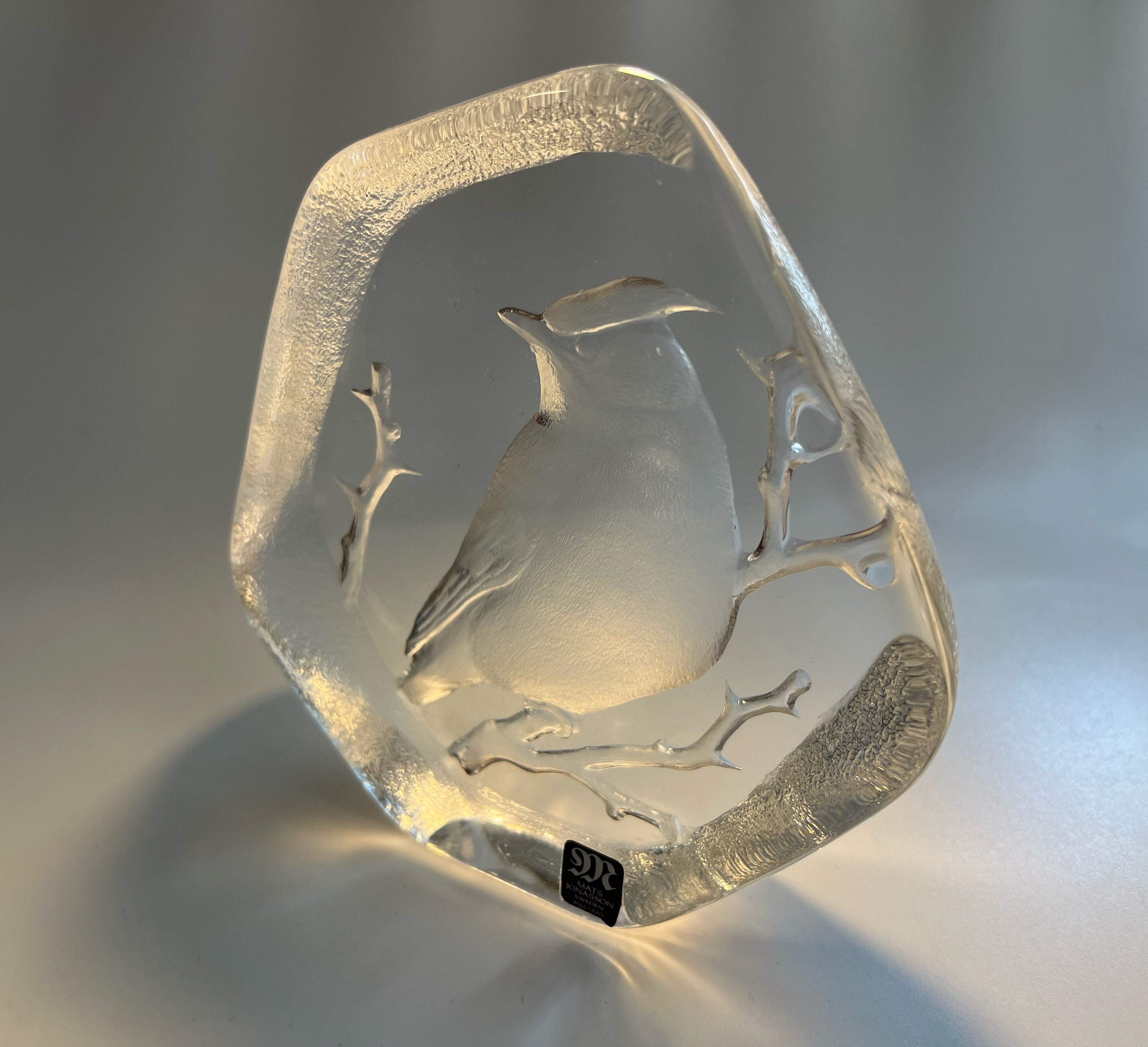 Large Rare Mats Jonasson Sculpture Crystal Bird Tofmes Etsy