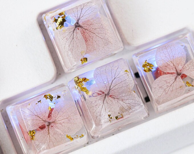 Backlit Arrow Flower Keycap, Pink Keycap, Dry Flower Backlit Keycaps ...