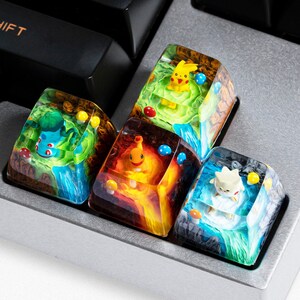 Backlit Charmander Pokemon Keycap, Custom Pokemon Spacebar Cute ...