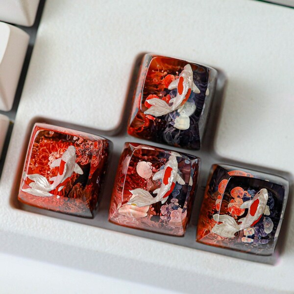 Koi Fish Resin Keycap - Etsy