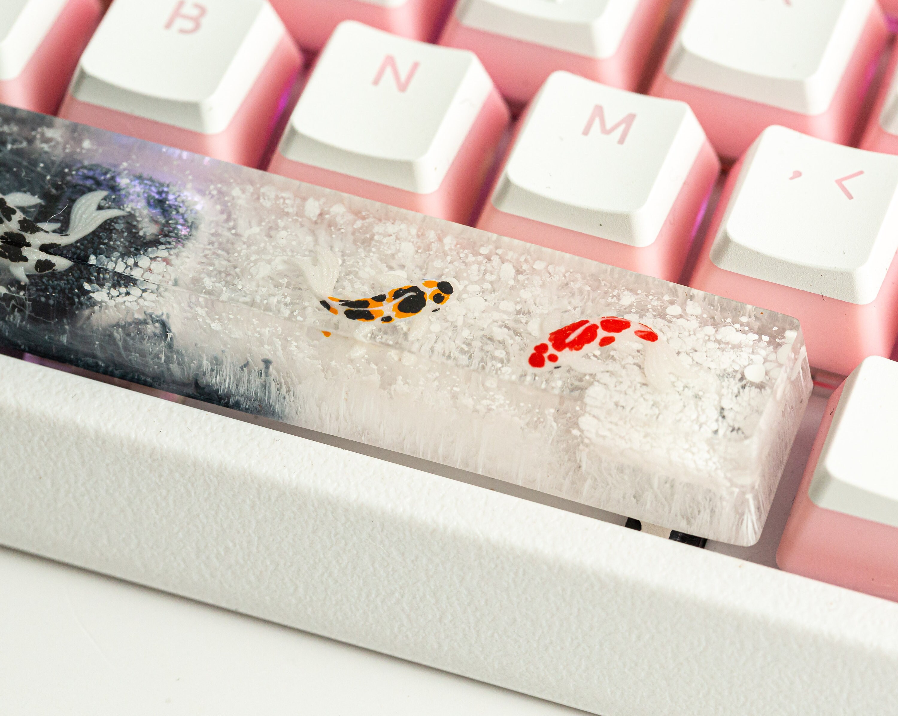 Yin Yang Spacebar keycap Black and White Koi Fish Resin OEM | Etsy