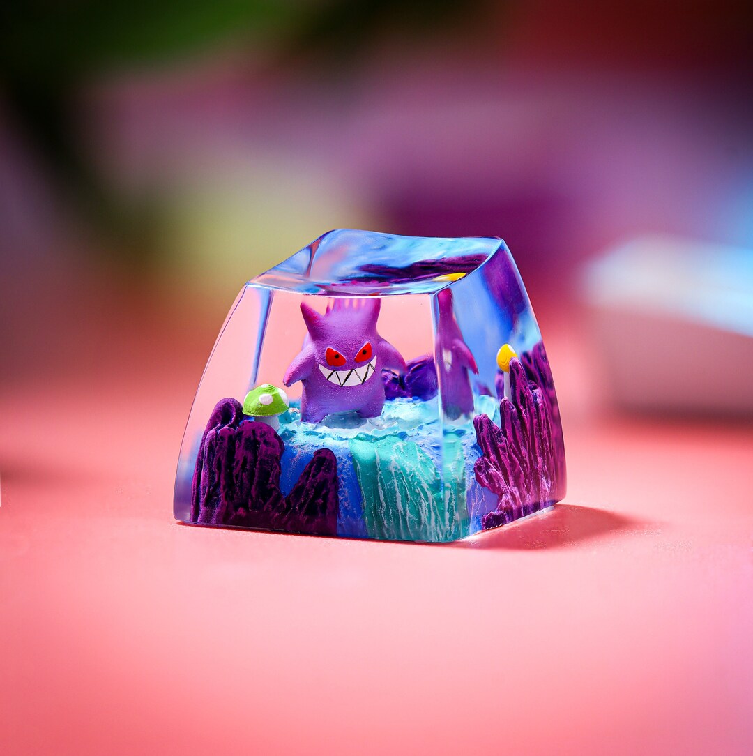 Gengar Pokemon Keycap Gengar Pokemon Artisan Spacebar Custom - Etsy