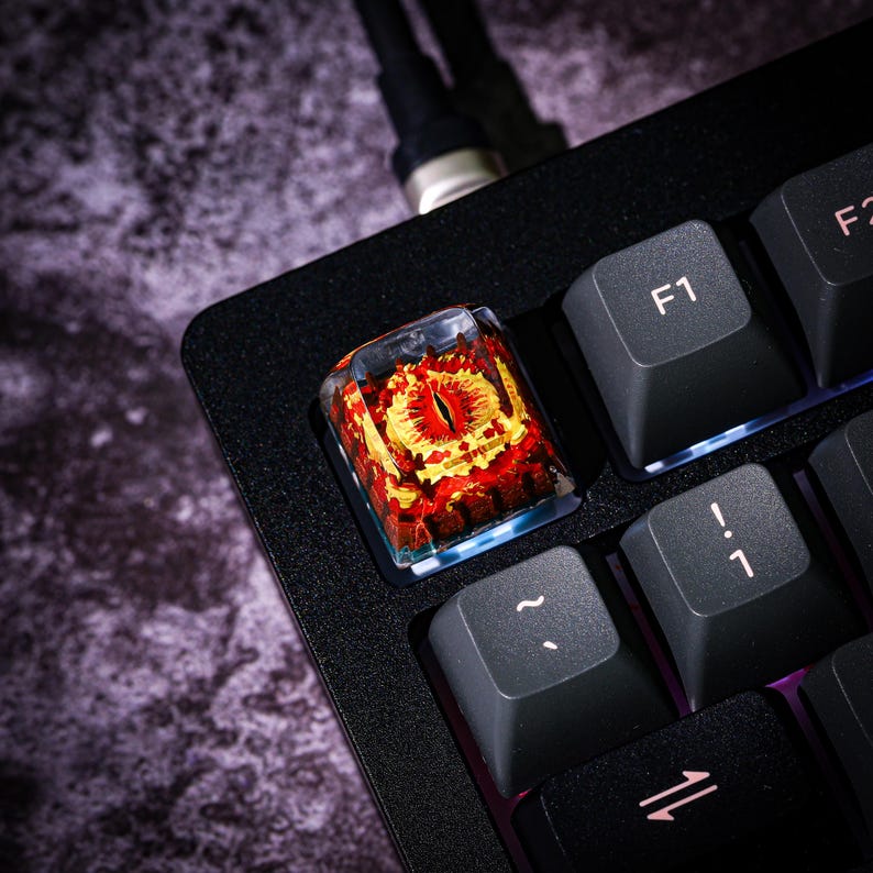 Evil Eye of D.ark L.o.rd Keycap Custom Eye Keycap L.OT.R Keycaps Custom ...