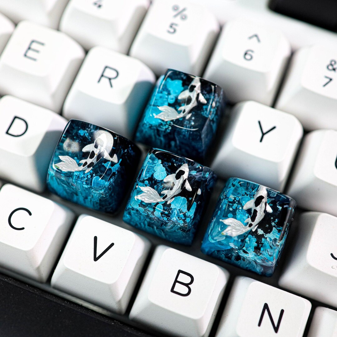Koi Fish Keycap for ESC, 1u Resin Handmade Keycap, Koi Artisan Keycap ...
