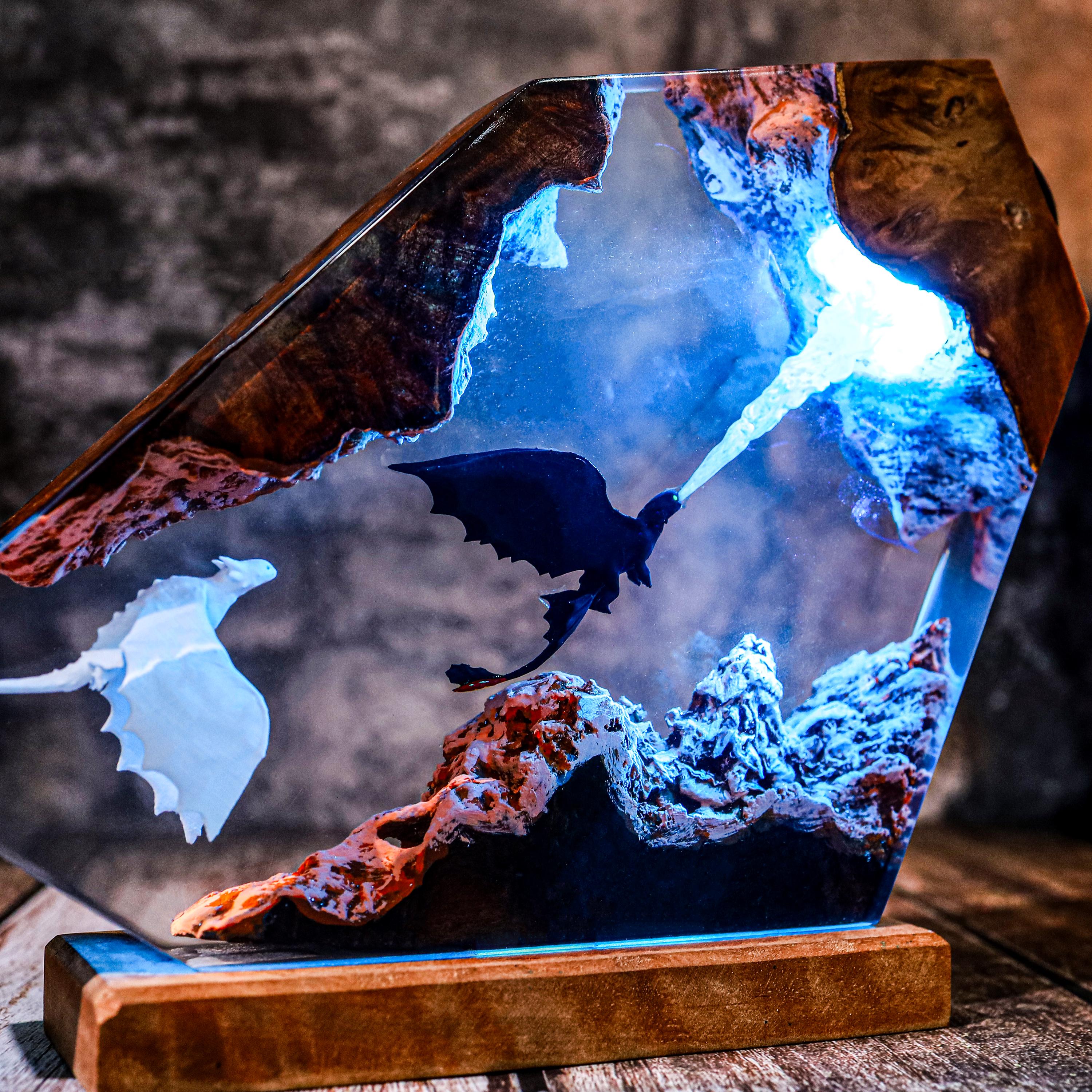 Fire Tooth.less and Light Fu.ry Night Light – HTTYD Epoxy Lamp, Unique ...