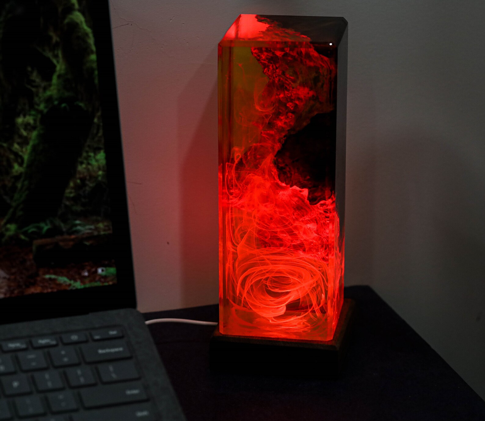 Epoxy Resin Night Light Unique Color Changing Resin Wood | Etsy UK