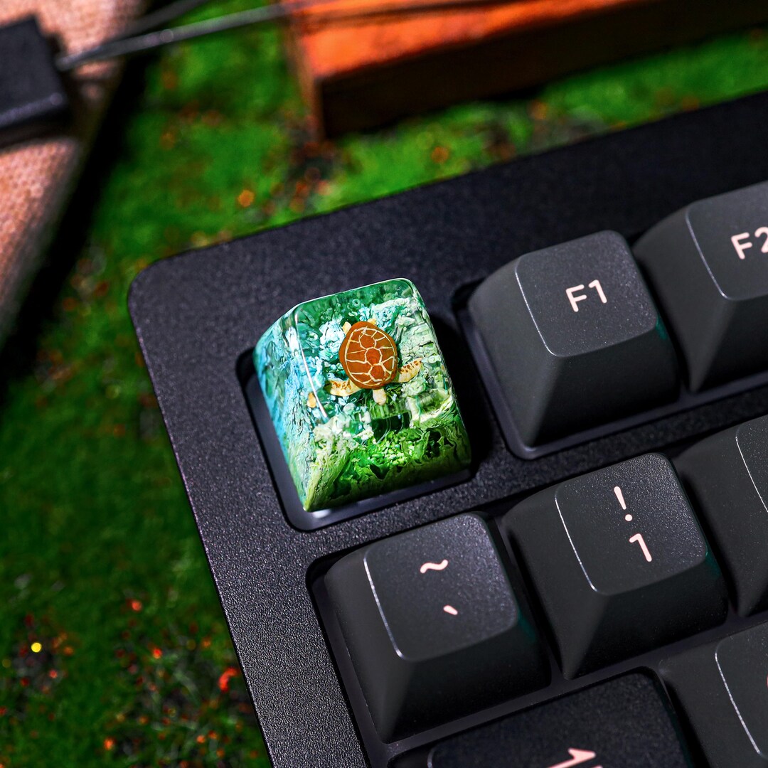 Sea Turtle Artisan Keycap Marine Keycaps Custom Keycap, Purple Keycap ...