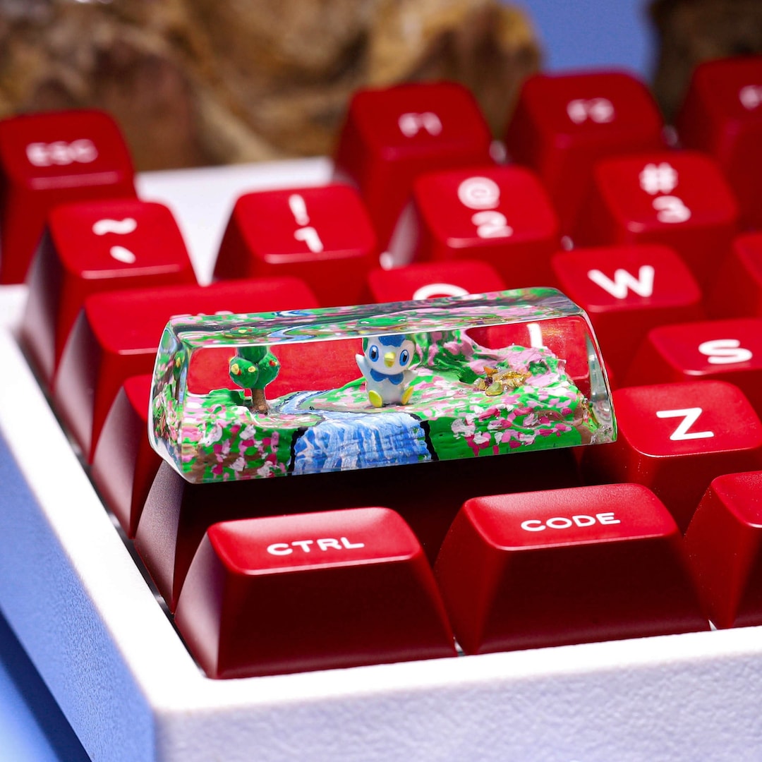 Piplup Pokemon Keycap for Enter, Custom Pokemon Resin Keycap, Piplup ...