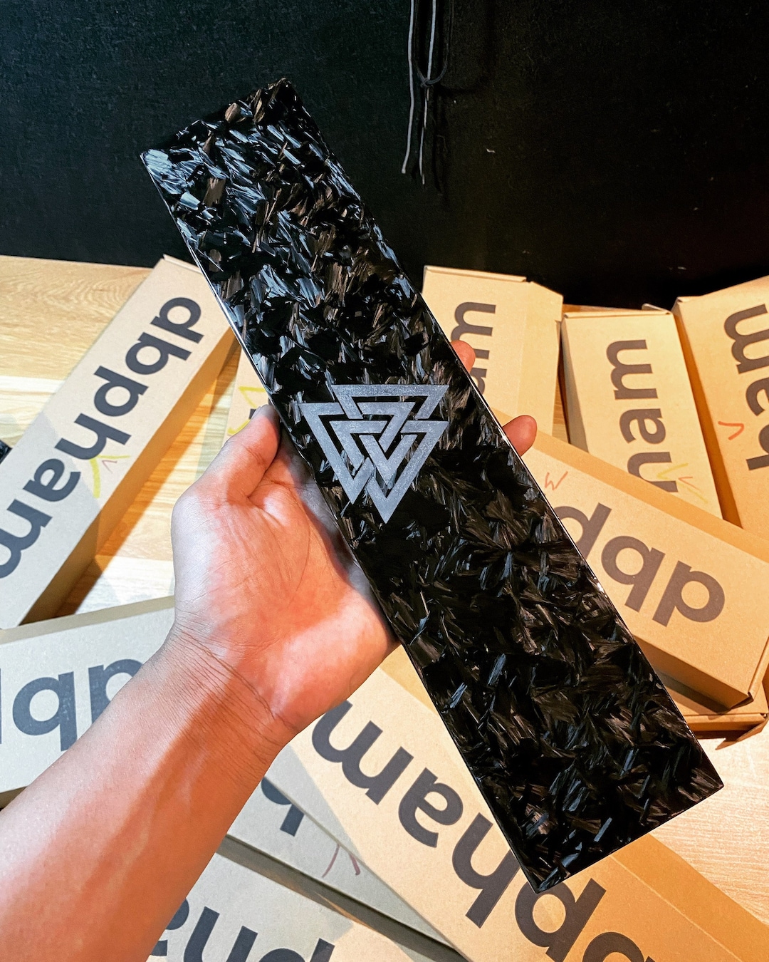 Custom Logo Full Carbon Fiber Wrist Rest, Black Wrist Rest, Carbon ...