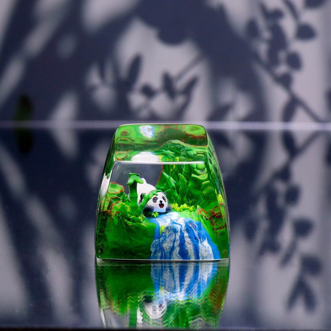 Cute Panda Artisan Keycap Panda Handmade Keycap for Mechanical Keyboard ...