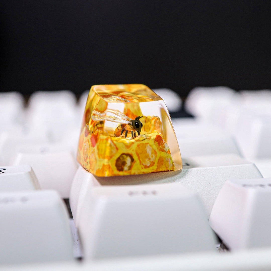 Cute Bee and Honey Keycap Sweet Honey Bees Artisan Keycap Custom Escape ...