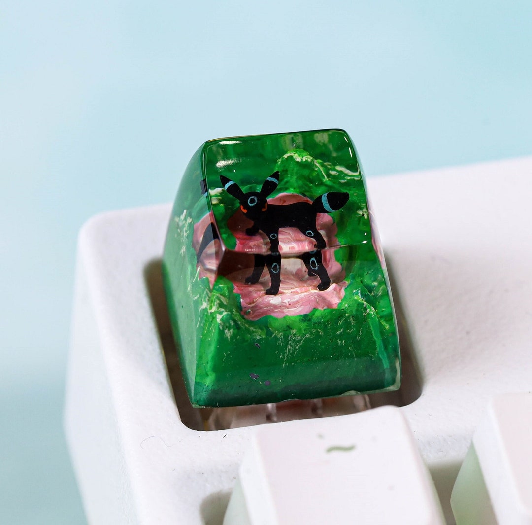Umbreon Artisan Keycap, Shiny Umbreon pokemon resina keycap, Shiny ...