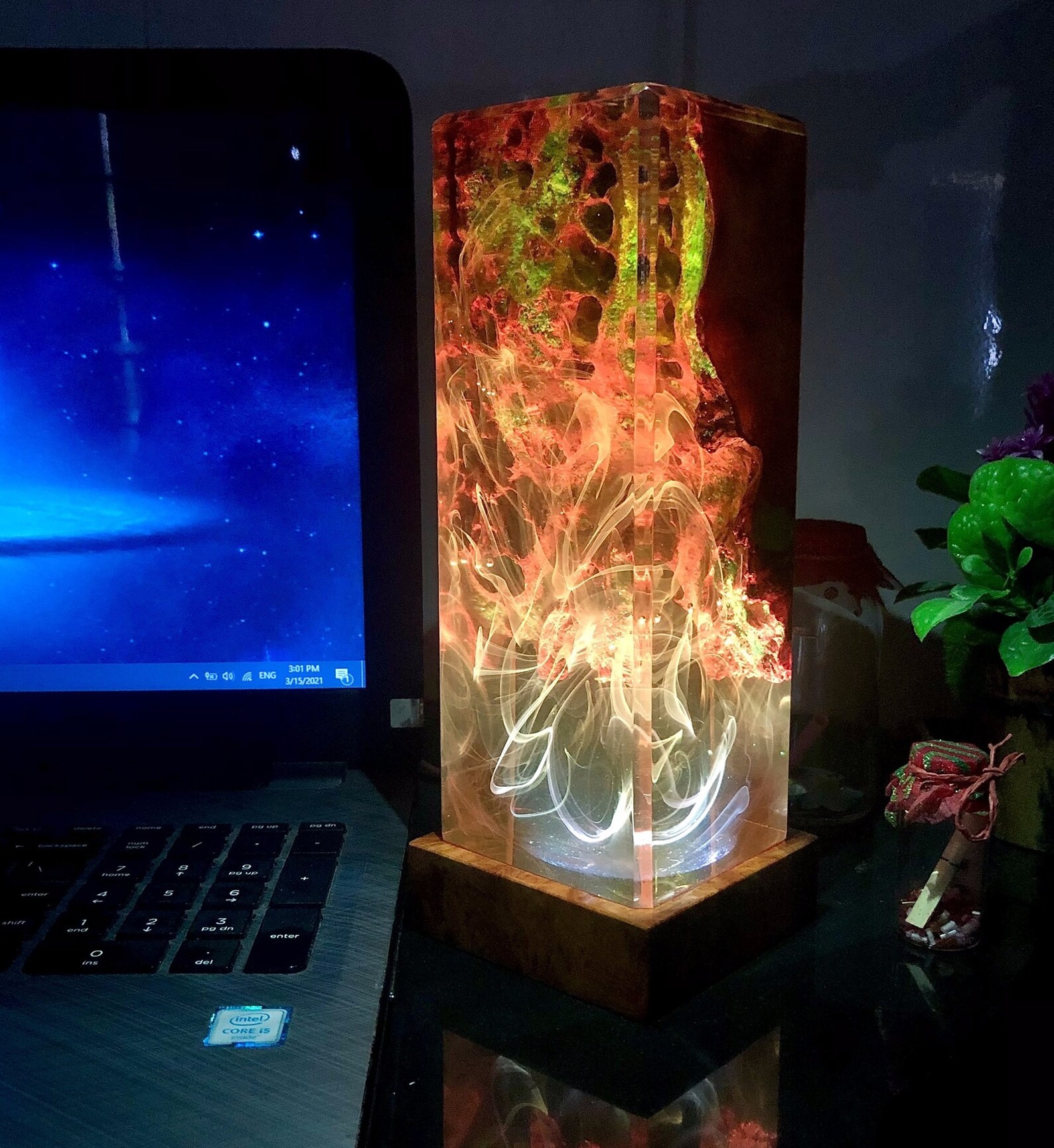 Epoxy Resin Night Light Unique Color Changing Resin Wood | Etsy UK