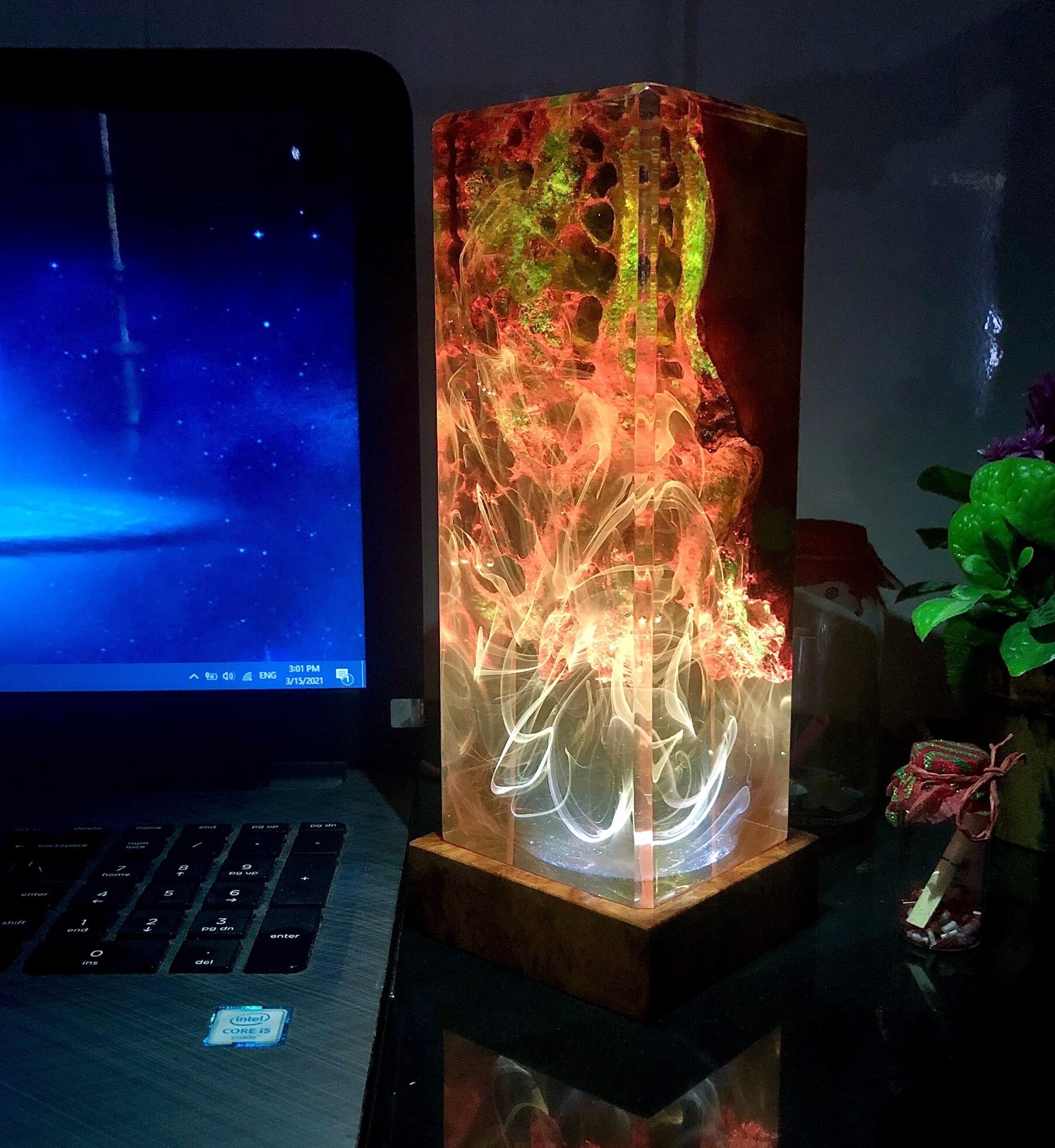 Epoxy Resin Night Light Unique Color Changing Resin Wood | Etsy UK