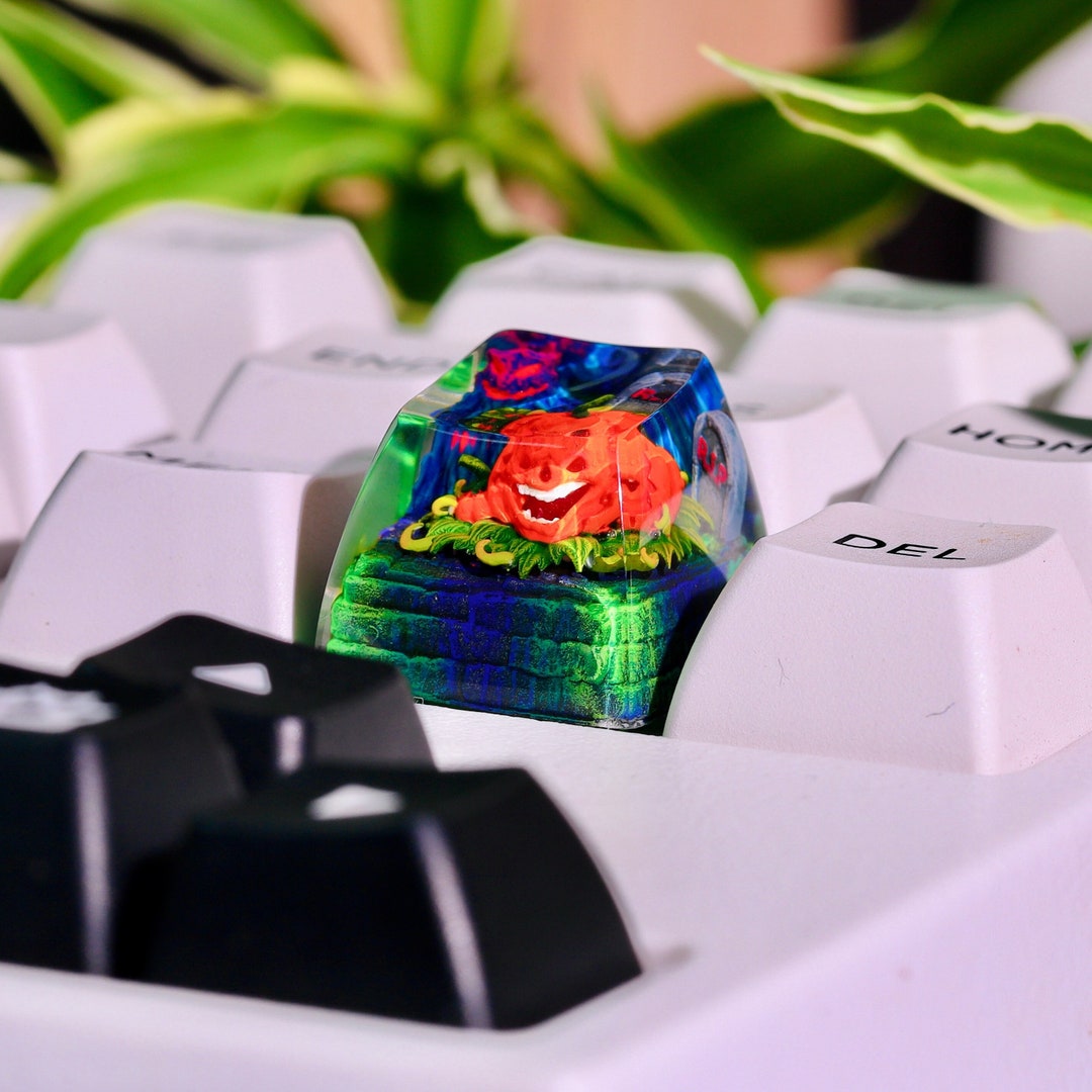 Backlit Pumpkin Halloween Keycap, Blacklit Keycap ESC SA Resin Keycap ...