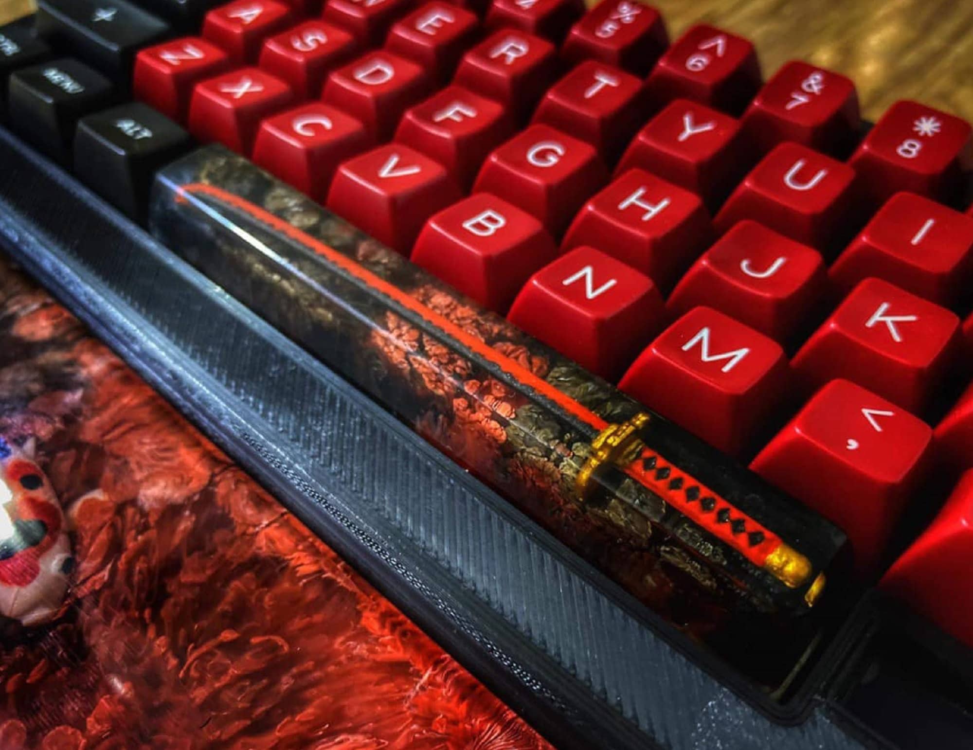 Red Katana Spacebar Resin Keycap Resin Artisan Handmade - Etsy