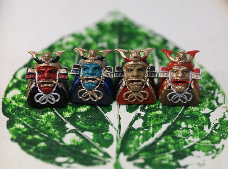 Japanese Samurai Artisan Keycap Oni Keycap Red Samurai - Etsy