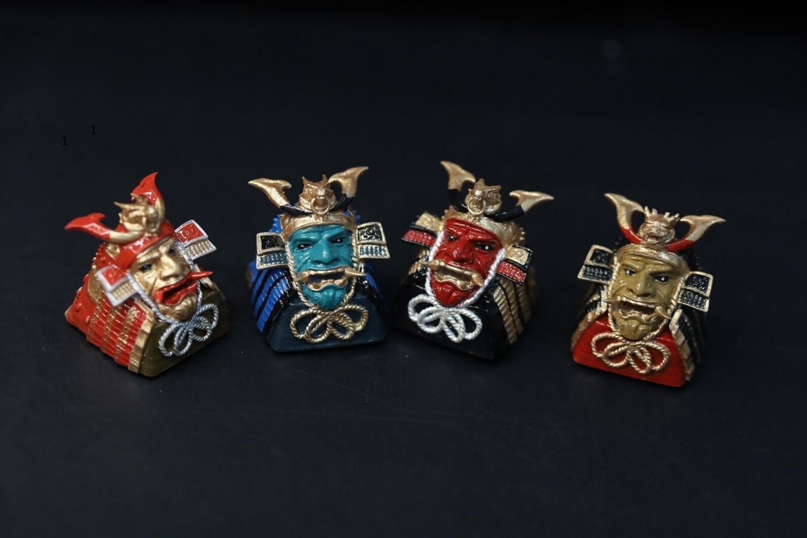 Japanese Samurai Artisan Keycap Oni Keycap Red Samurai - Etsy
