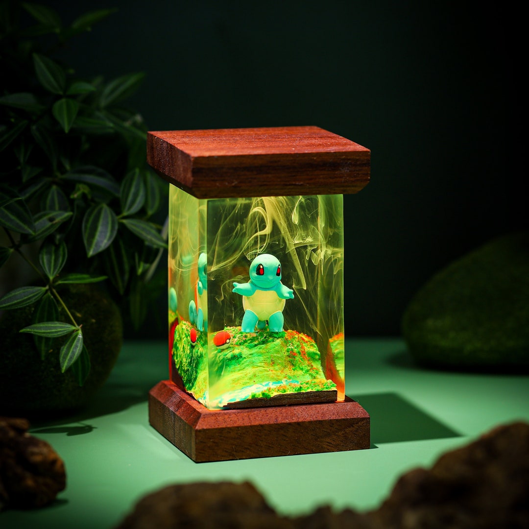 SQUIRTLE POKEMON Epoxy Lamp Custom Pokemon Resin Lamp Pokemon - Etsy