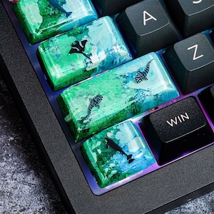 Whale Shark Keycaps Manta Ray Resin Artisan Keycap for ESC Mechanical ...