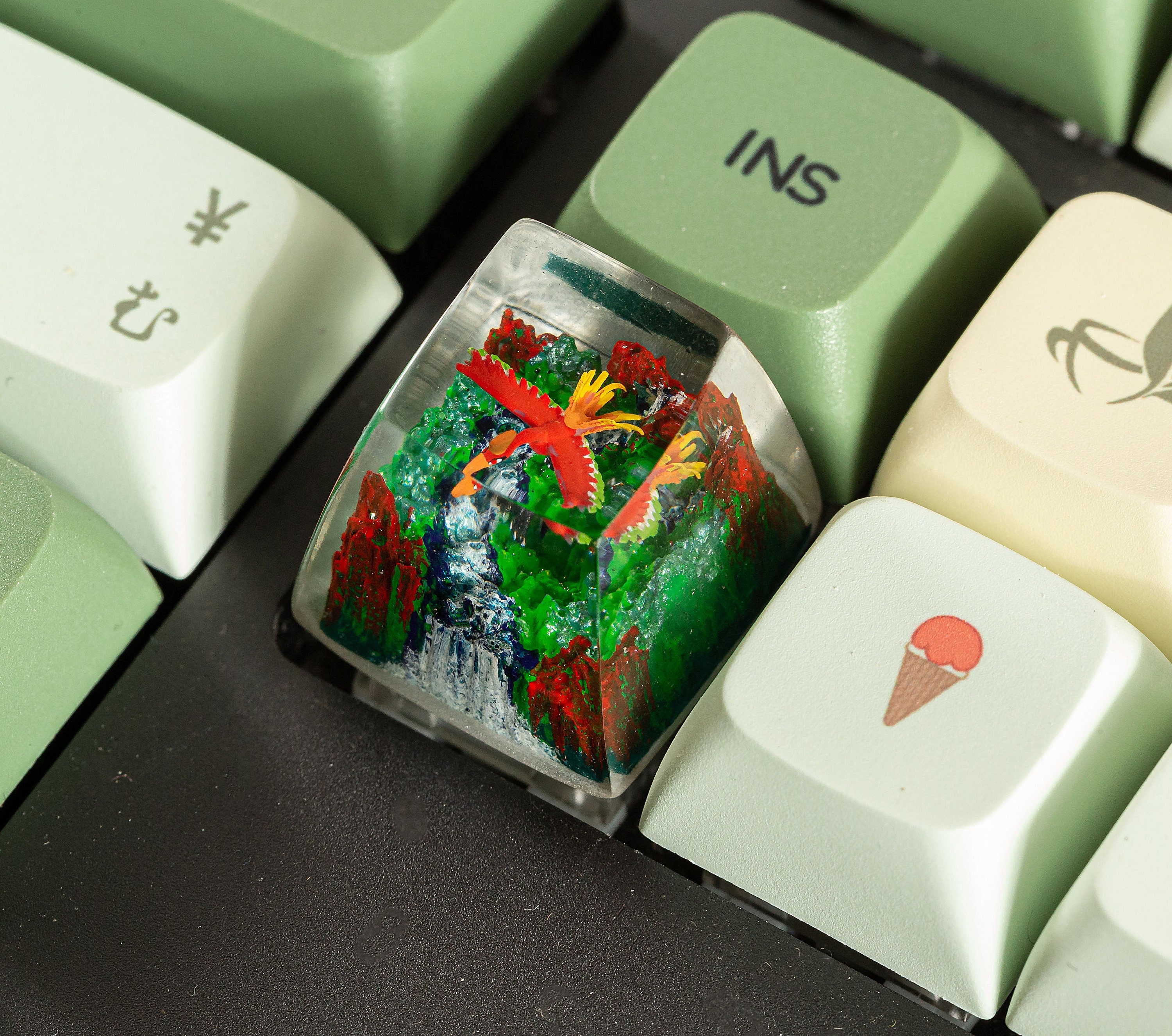Ho-oh Pokemon Resin Keycap Custom Pokemon Resin Keycap Ho-oh - Etsy