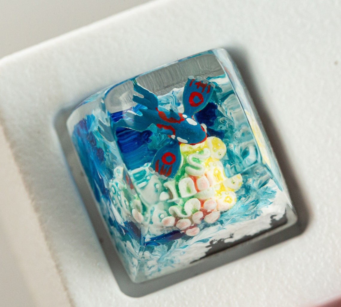 Kyogre Pokemon Keycap Custom Pokemon Resin Keycap Kyogre | Etsy Hong Kong