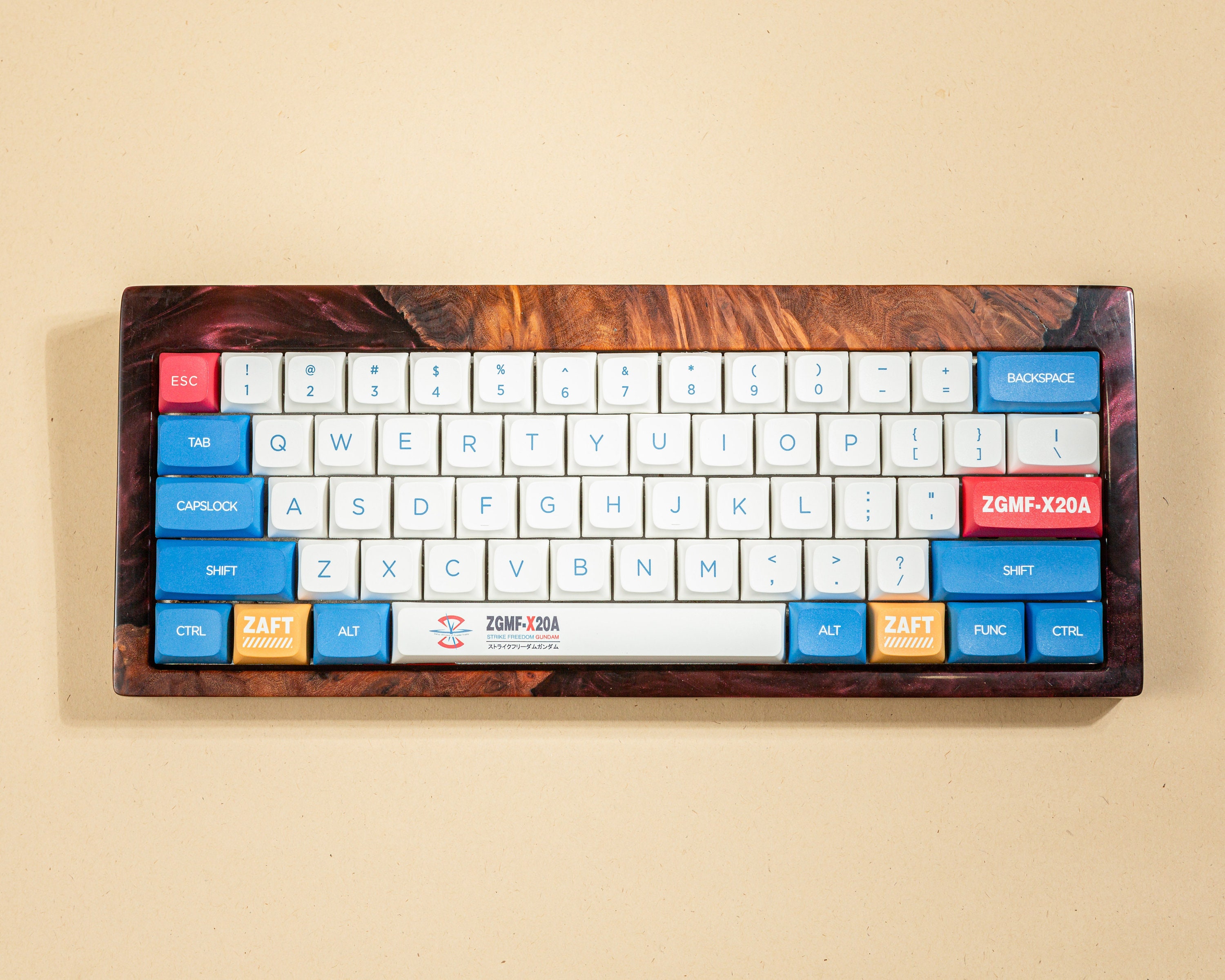 Purple Wood and Resin Case for Mechanical keyboards Custom | Etsy