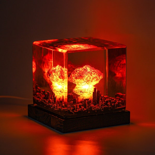 Atomic Bomb Resin Lamp - Etsy