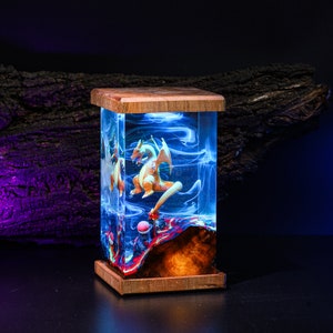 CHA.RIZ.ARD Poke.mon Epoxy Lamp Custom Pok.emo.n Resin Lamp Po.kem.on ...