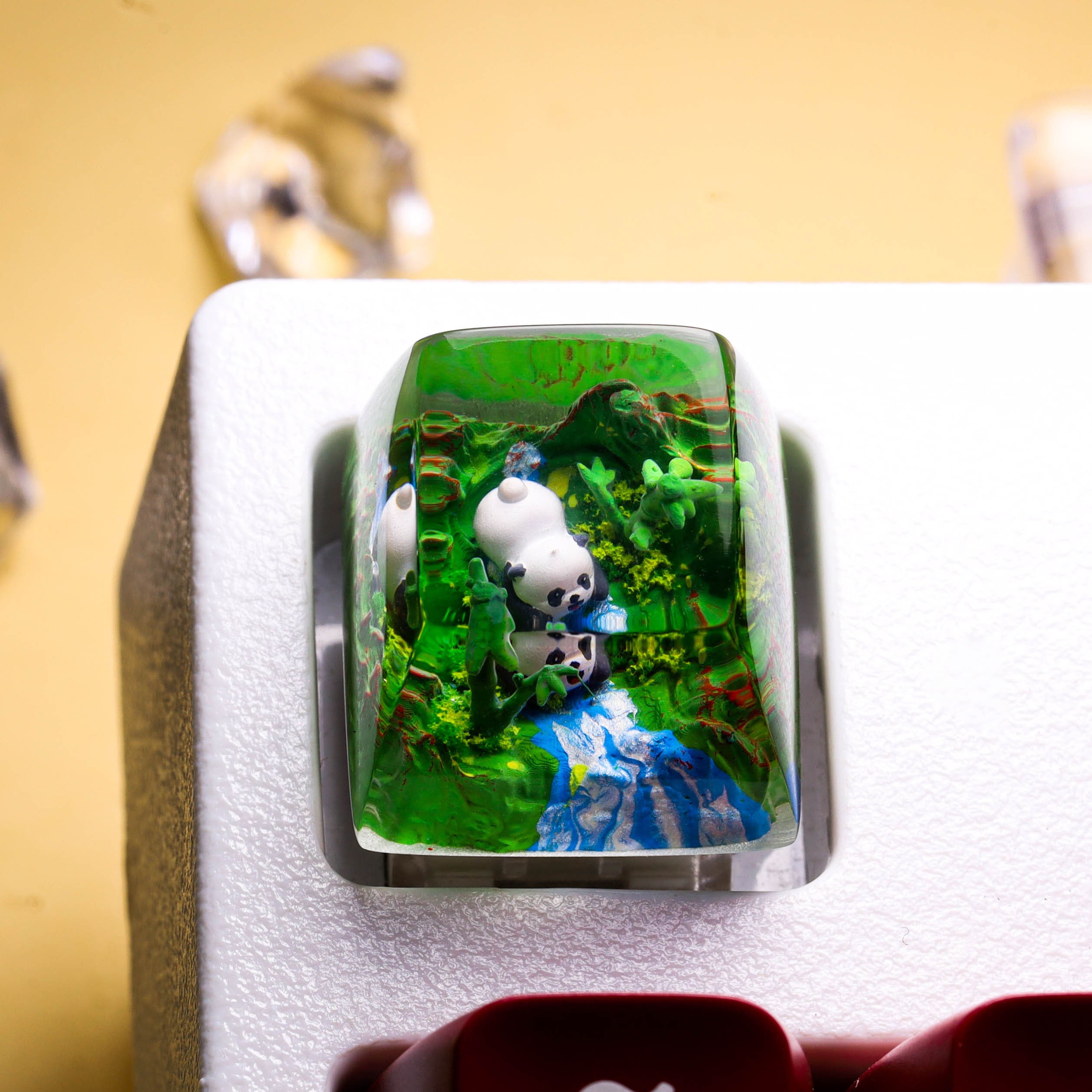 Cute Panda Artisan Keycap Panda Handmade Keycap for - Etsy