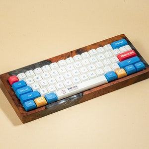 Black Wood and Resin Case for Mechanical Keyboards, Custom Wood Case 60 ...