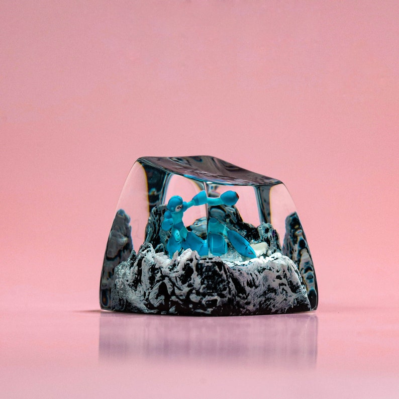 Mega Man Artisan Keycap Mega Man Resin Keycap Custom Anime - Etsy